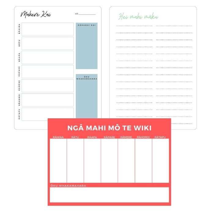 Te Reo Planners | Te reo reusable organisers – Magnapix
